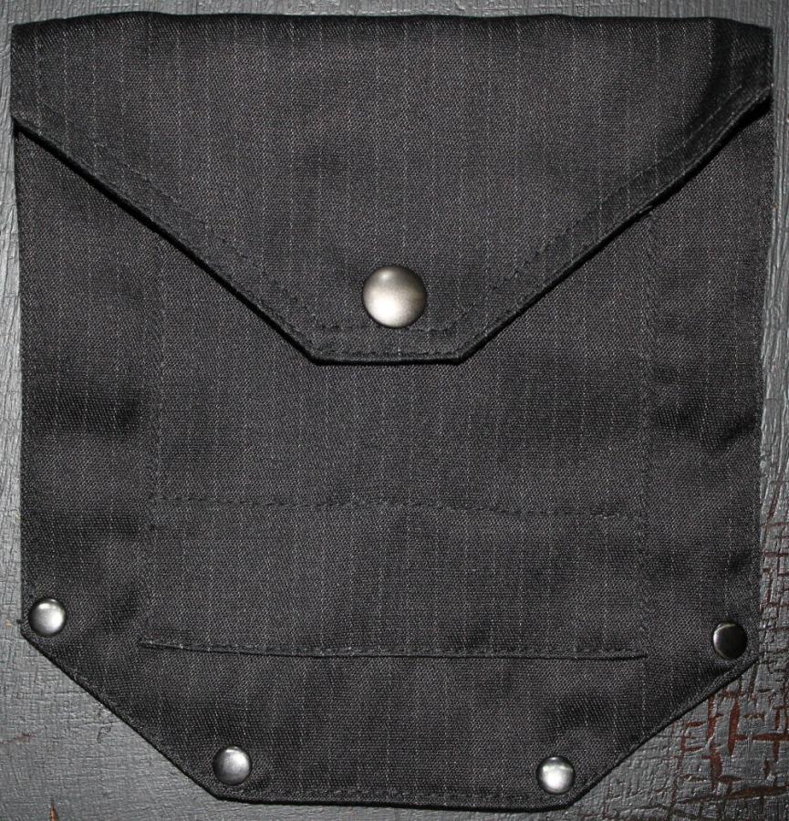 Large Pinstripe Pocket with Stylish Rivets